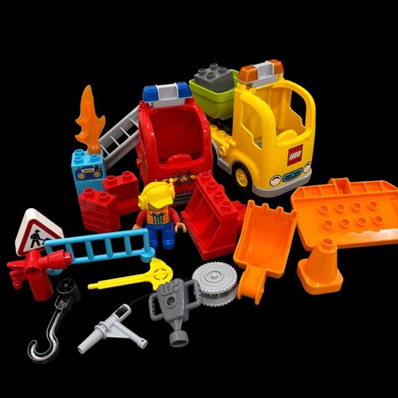 Lego | Toys | Lego Duplo Construction Rescue Vehicle Set | Poshmark